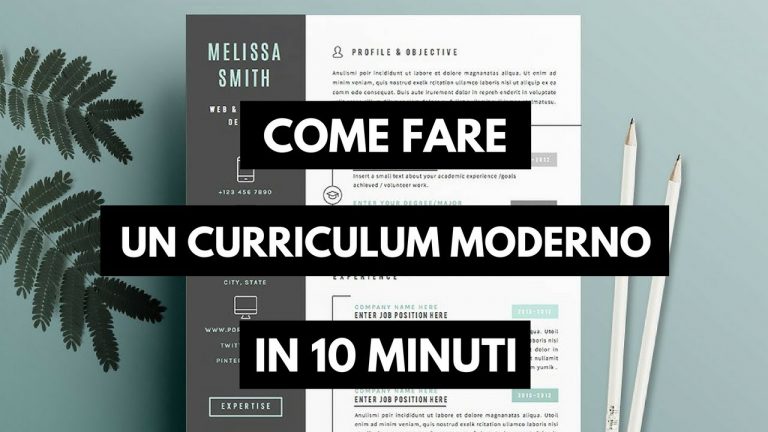 Formato curriculum moderno gratis | Aggiornato Gennaio 2025